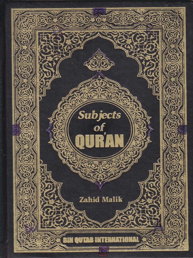 Subjects of Holy Quran pdf by zahid malik