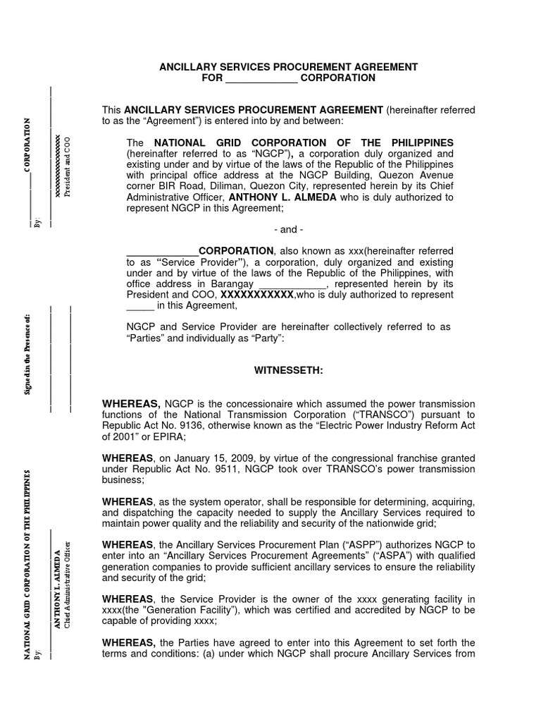 2016 ASPA Template | PDF | Indemnity | Value Added Tax