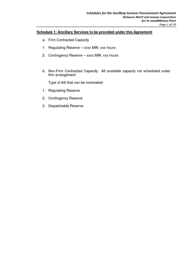 ASPA Schedule 1-6 | PDF | Kilowatt Hour | Electrical Grid