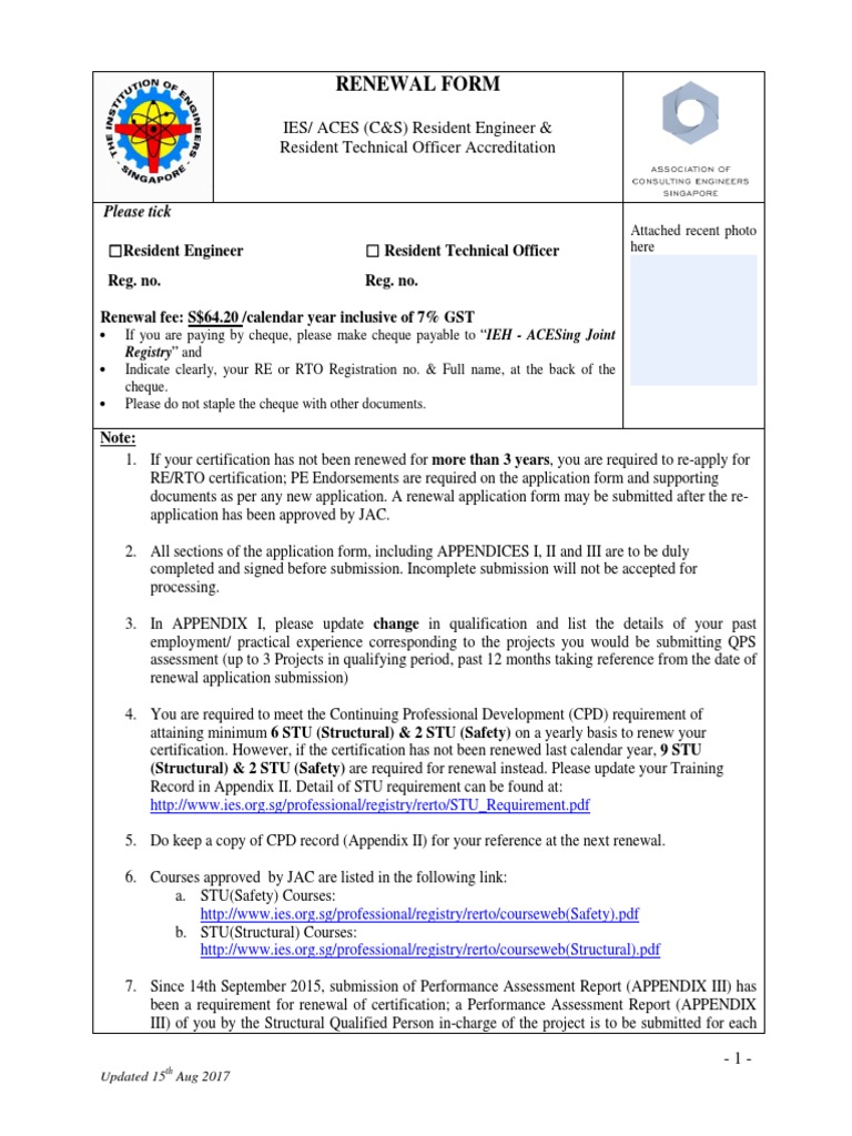 C&S RE RTO Renewal Application Form 20172018 | PDF | Academic Degree ...