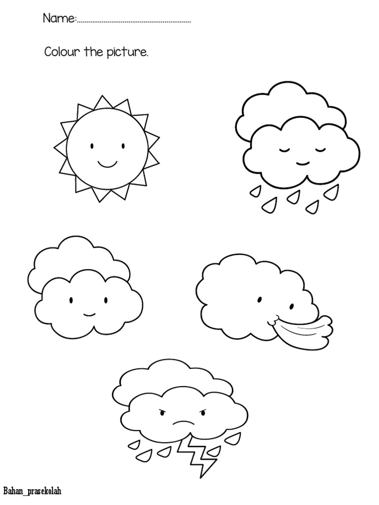Weather-Themed Coloring Activity | PDF