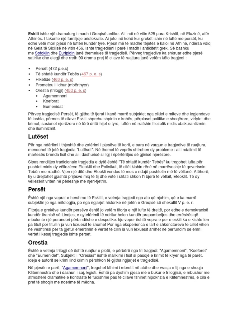 Eskili ORESTIA DHE PROMETEU | PDF