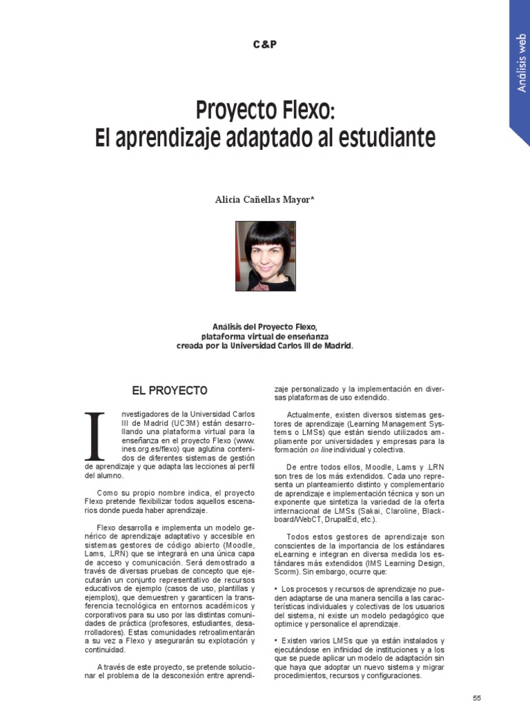Proyecto Flexo: El Aprendizaje Adaptado Al Estudiante | PDF | Moodle | Aprendizaje