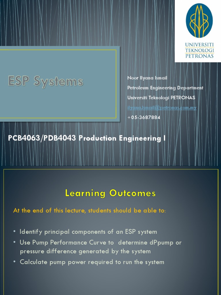 4. ESP Systems | Pump | Chemical Engineering