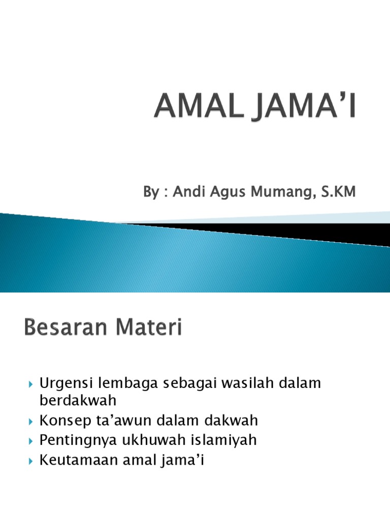 Amal Jama'i | PDF