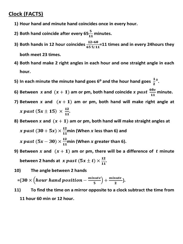 Clock Facts | PDF