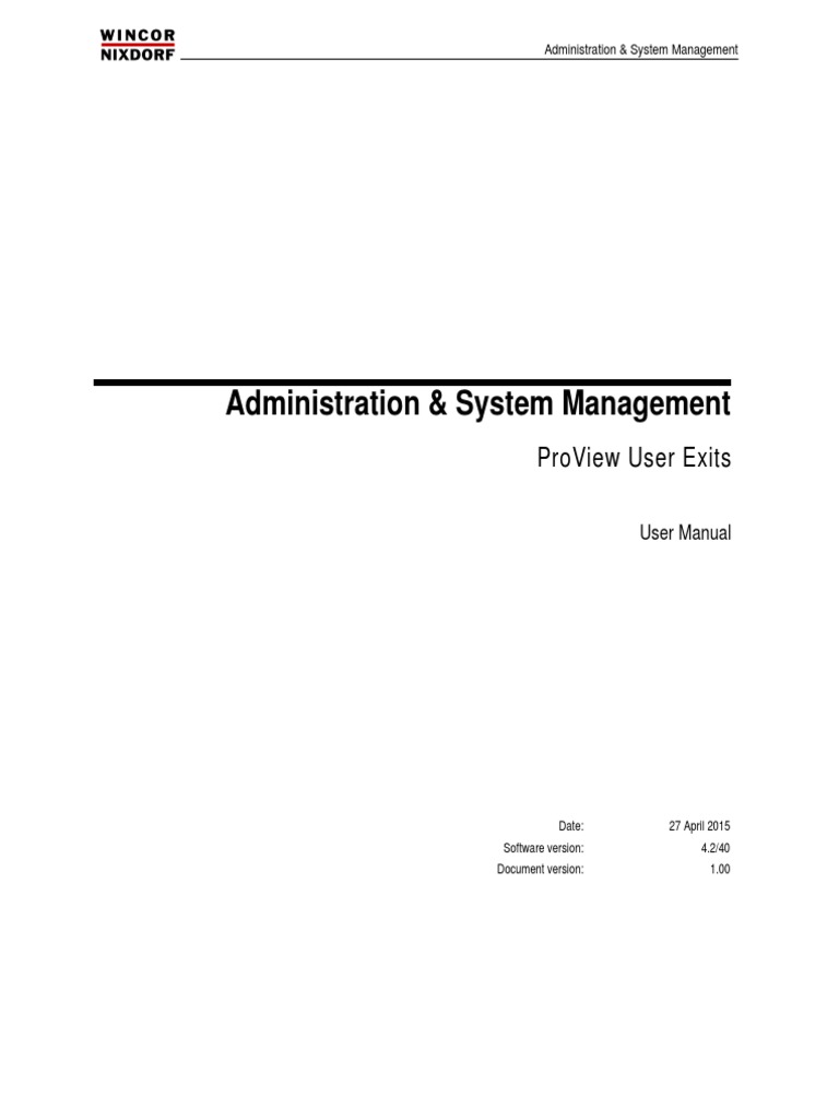 ProView User Exits User Manual V4240 | PDF | Pointer (Computer Programming) | Windows Registry