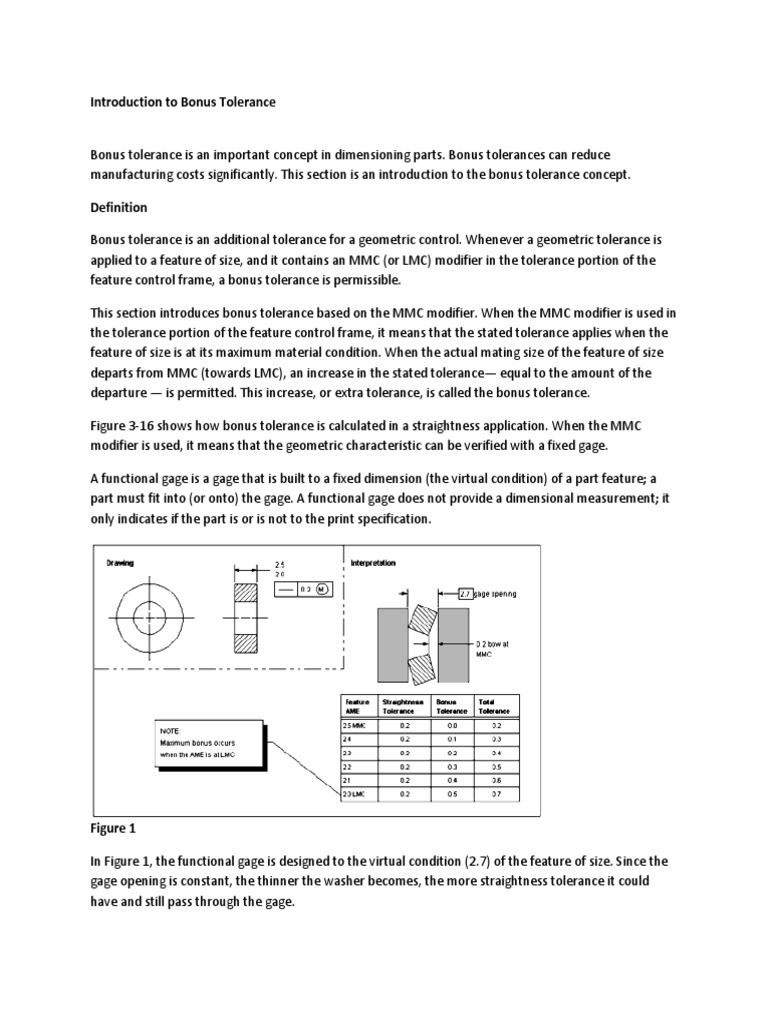 Calculating Bonus Toll | PDF | Engineering Tolerance | Engineering