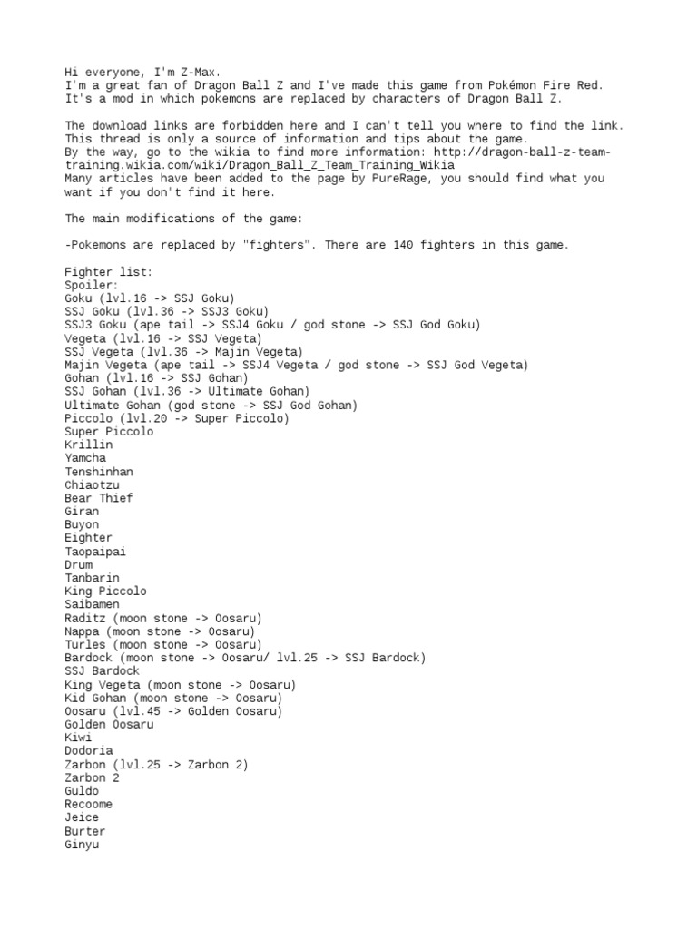 DBZ | PDF | Dragon Ball | Sports