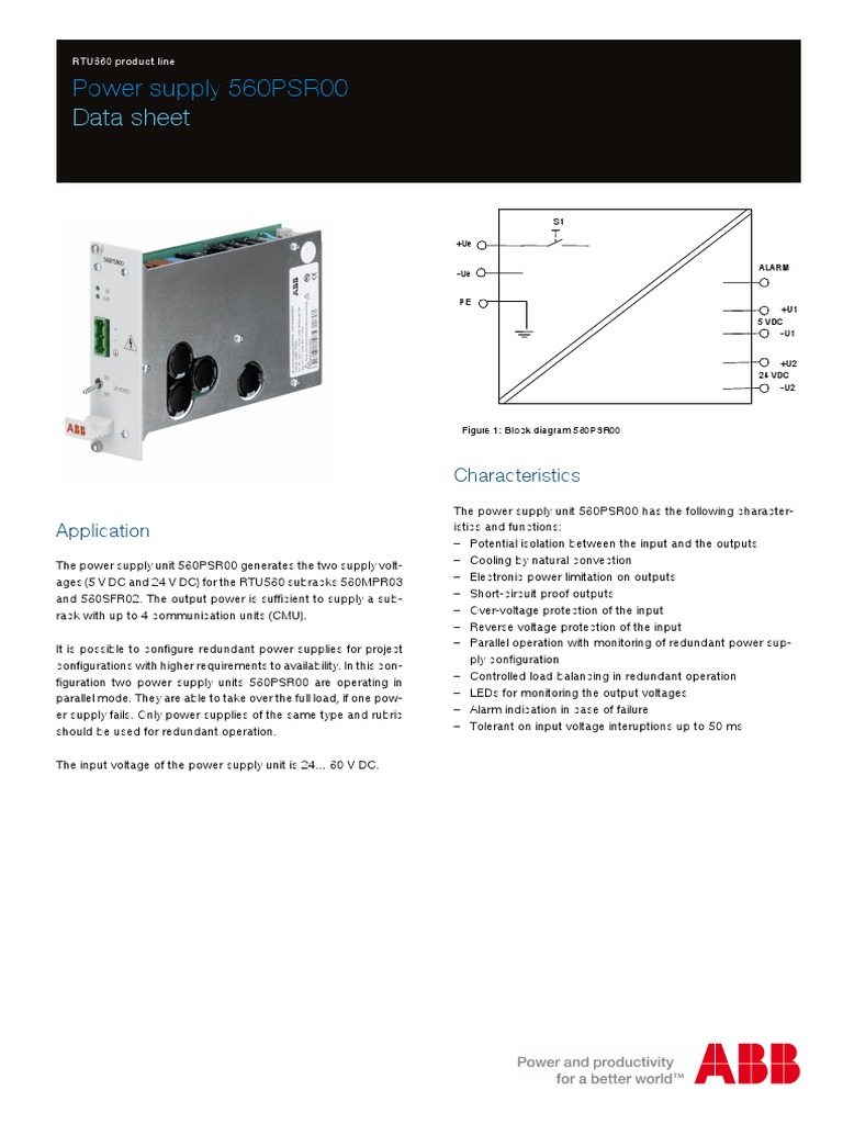 560PSR00 DS en | PDF | Power Supply | Electricity