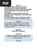 Pasal 28 A-28 J UUD Tahun 1945 Tentang HAM | PDF
