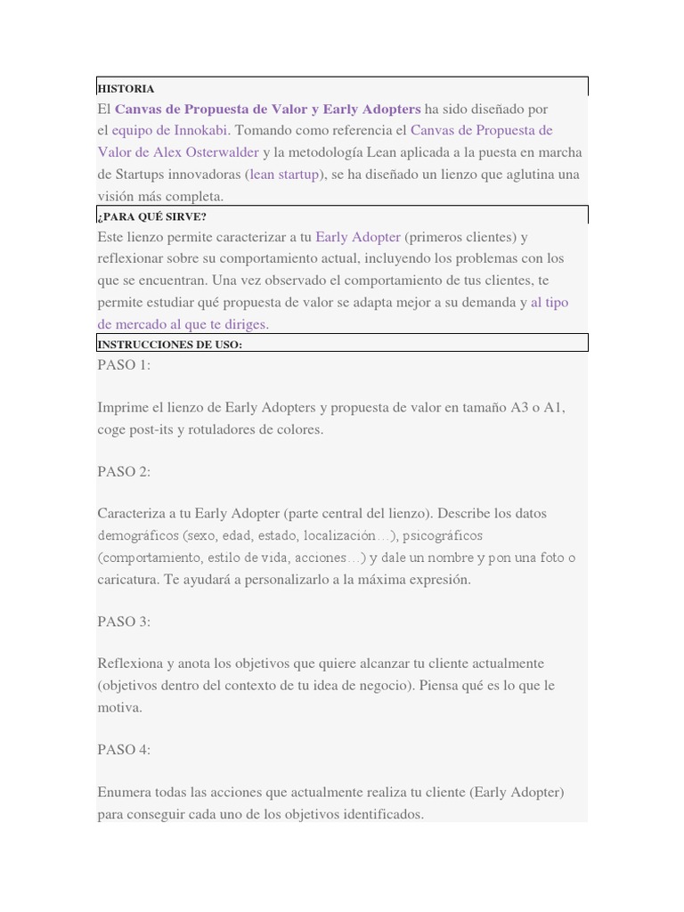 Early Adopters | PDF | Cliente | Empresa de inicio