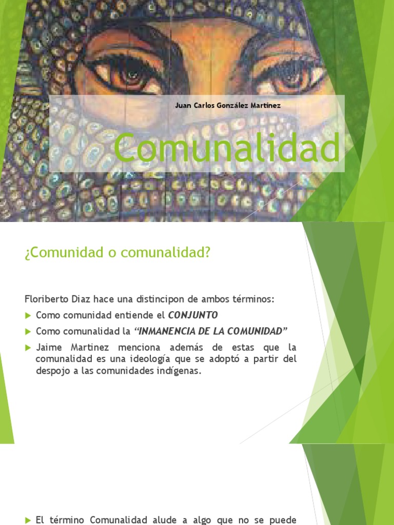 Comunalidad Pdf Autodeterminación Comunidad