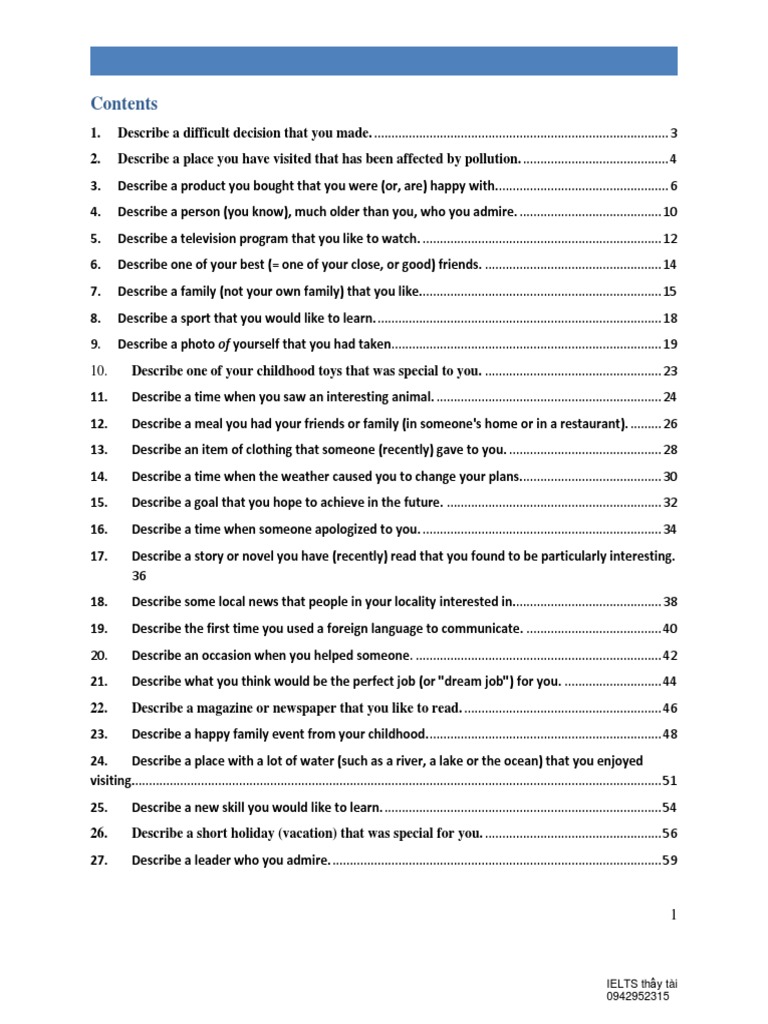 Sach Ielts Speaking | PDF | Air Pollution | Water Pollution