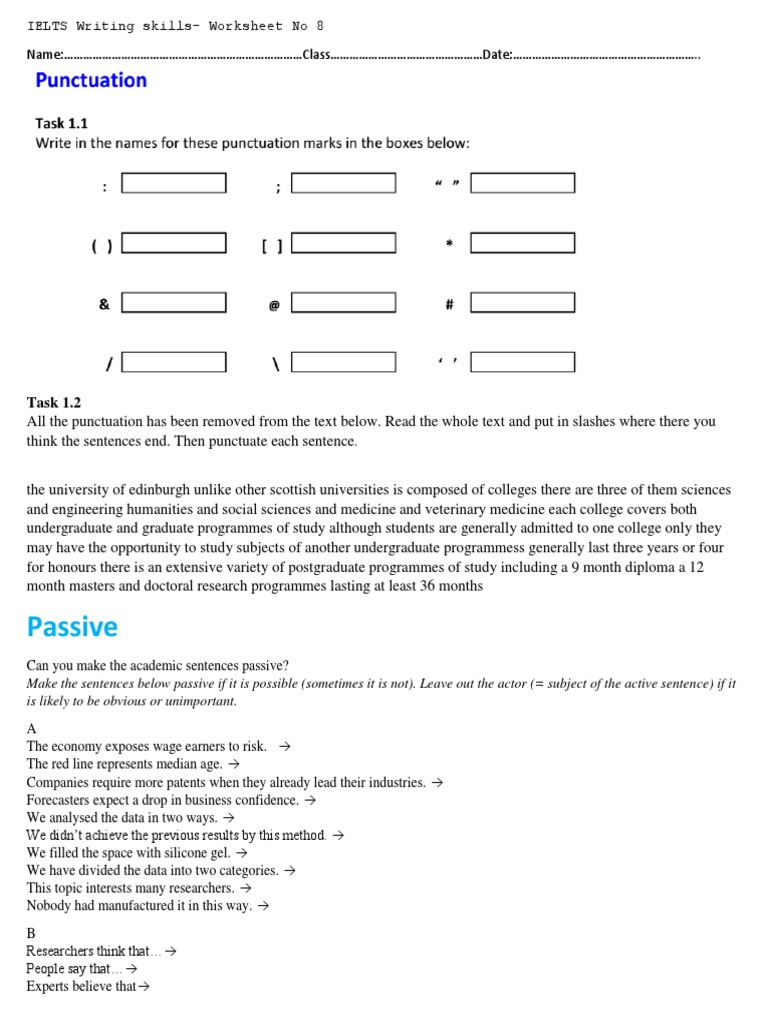 Ielts Writing Worksheet No8 | PDF | Postgraduate Education | Academia