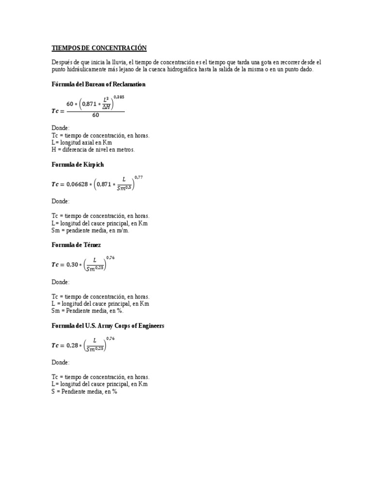 Algunas Formulas de TC PDF | PDF