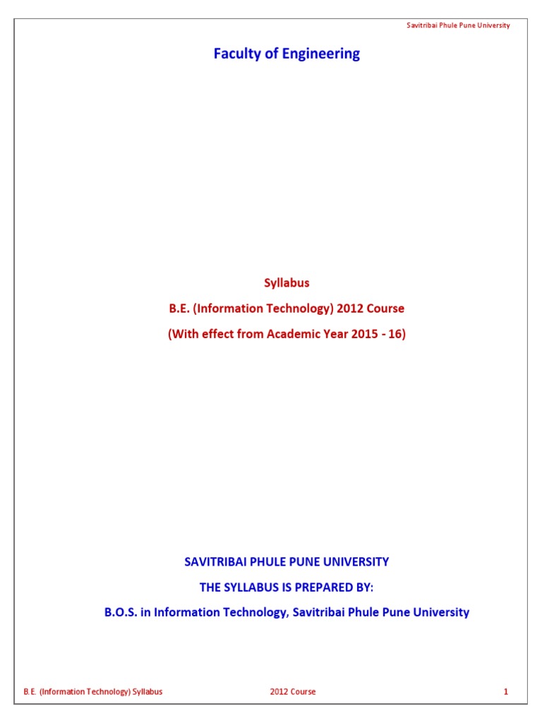 BE IT Syllabus 2012 Course Final 15 6 15 PDF | Download Free PDF | Usability | Machine Learning