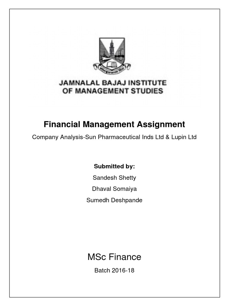Financial Management Assignment Final Rev | PDF | Revenue | Debt