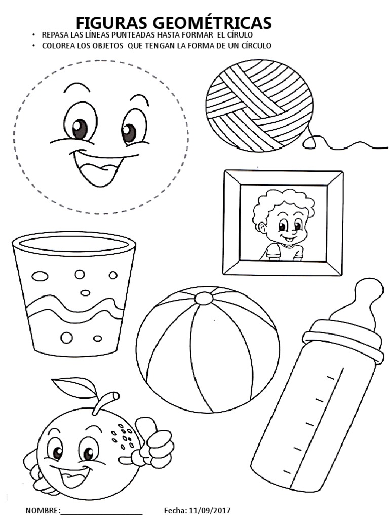 Circulos Colorea Los Objetos Que Tengan La Forma de Un Círculo | PDF