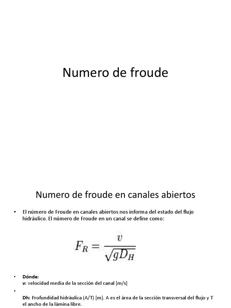 Numero de Froude Power Point | PDF