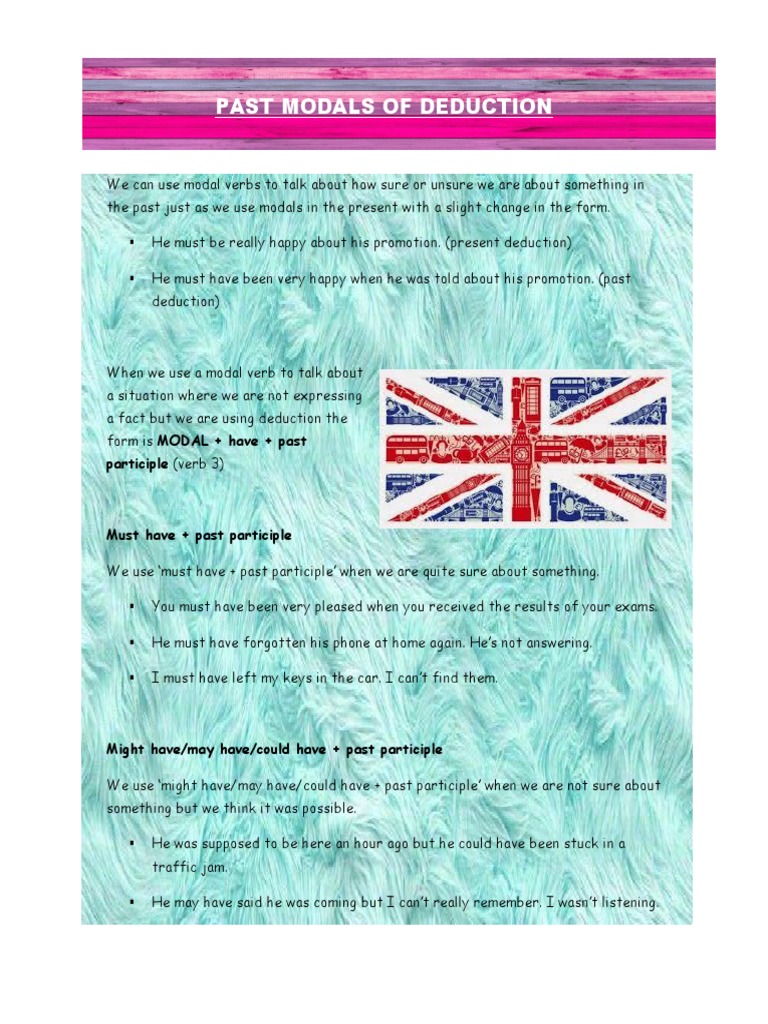 Past Modals of Deduction | PDF