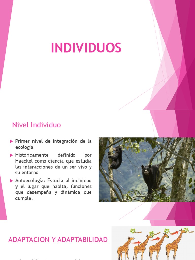 INDIVIDUO | PDF | Habitat | Adaptación