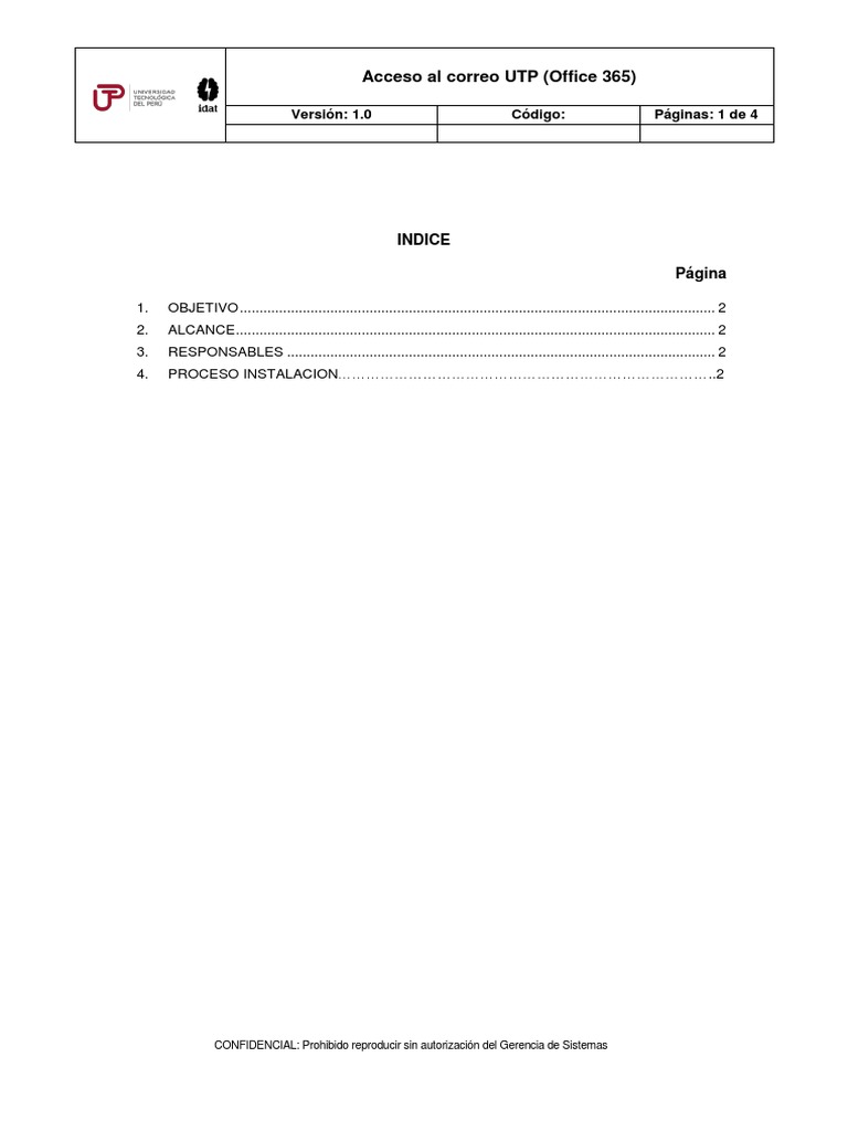 Manual de Acceso Al Correo UTP (Office 365) | PDF | Informática | Software