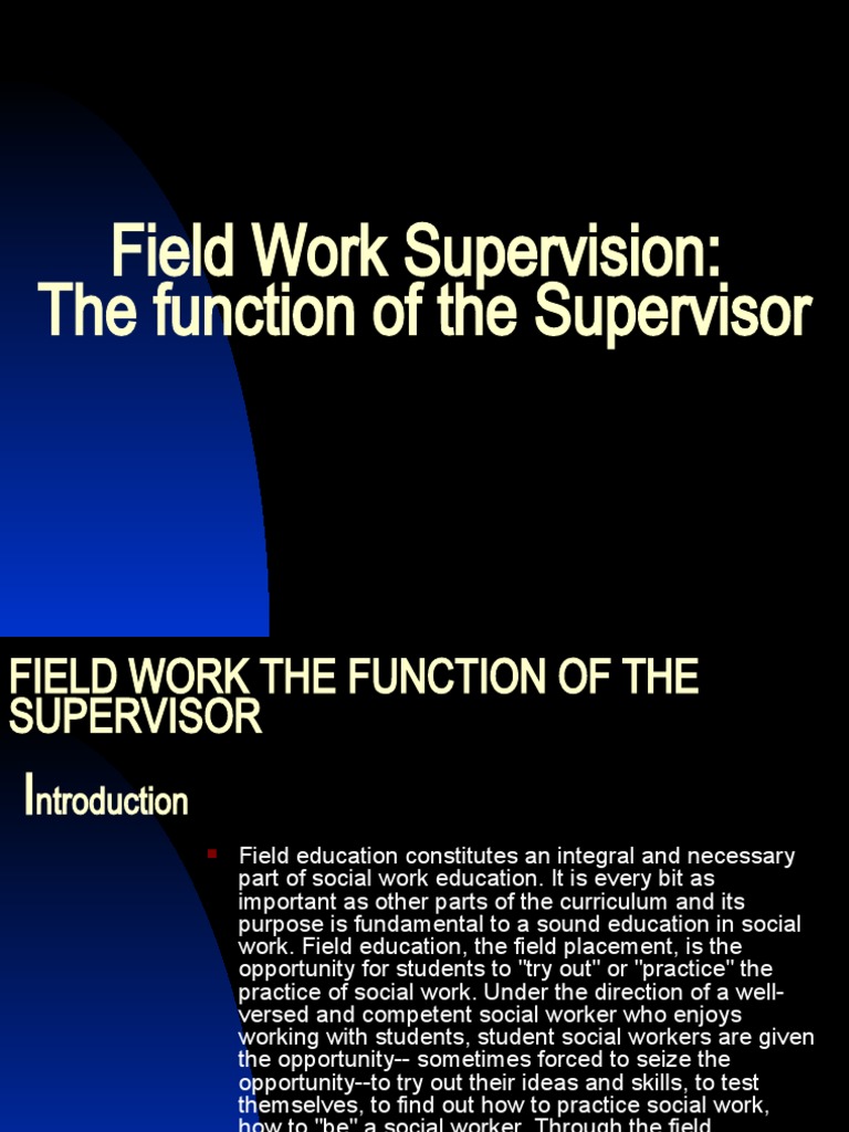 What Is Field Work | PDF | Learning | Social Work