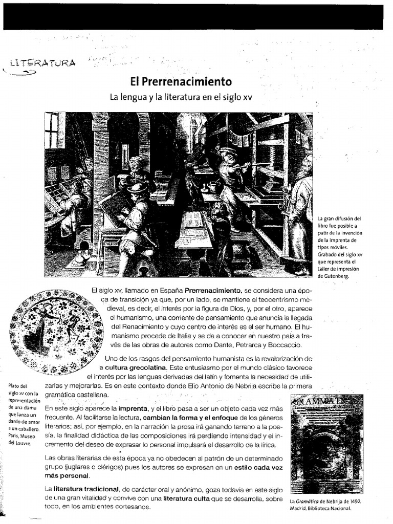 Literatura Del Prerrenacimiento | PDF