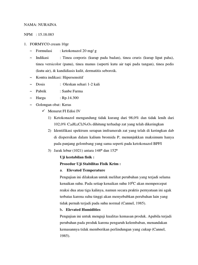 FORMYCO Cream 10 GR J | PDF