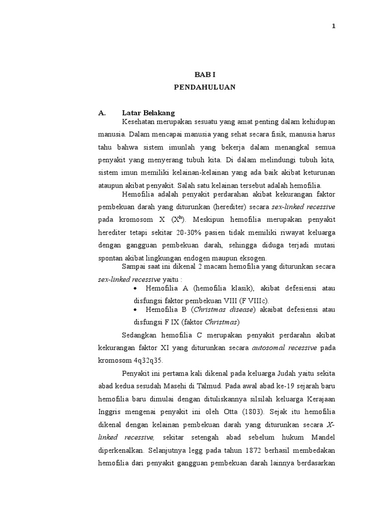 Makalah Hemofilia | PDF