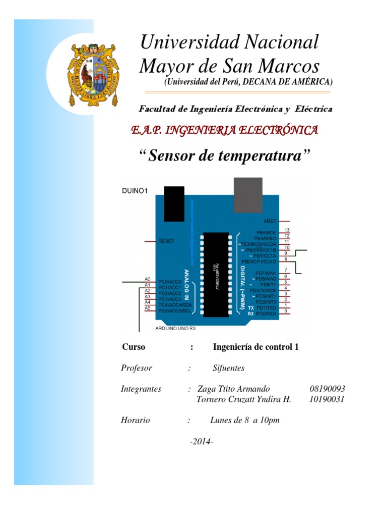 Informe 2 - Control de Temperatura Por Histeresis | PDF | Sensor | Electrónica