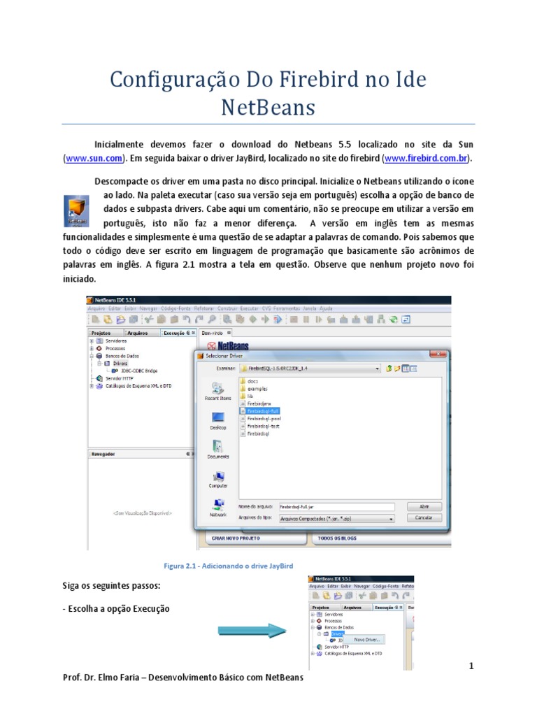 Configurando Firebird No Ide NetBeans | PDF | NetBeans | Aplicativos e software