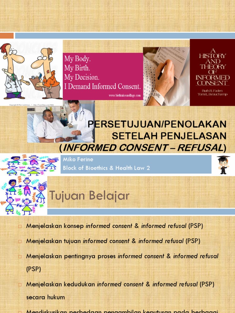 Informed Consent & Refusal: Konsep & Hukum | PDF | Kesehatan Holistik | Sains & Matematika