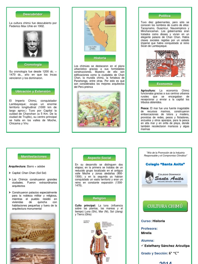 Triptico Cultura Chimu | PDF | Cultura (general)