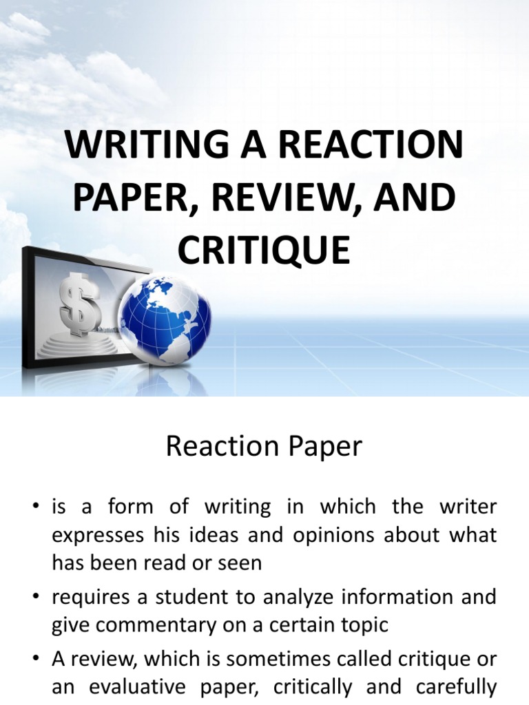 Writing A Reaction Paper | PDF | Aesthetics | Emotions