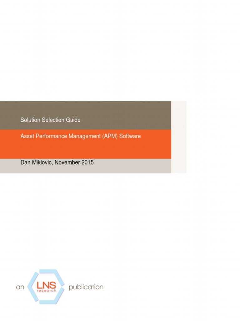 Apm Solution Selection Guide Final Final | PDF | Product Lifecycle ...