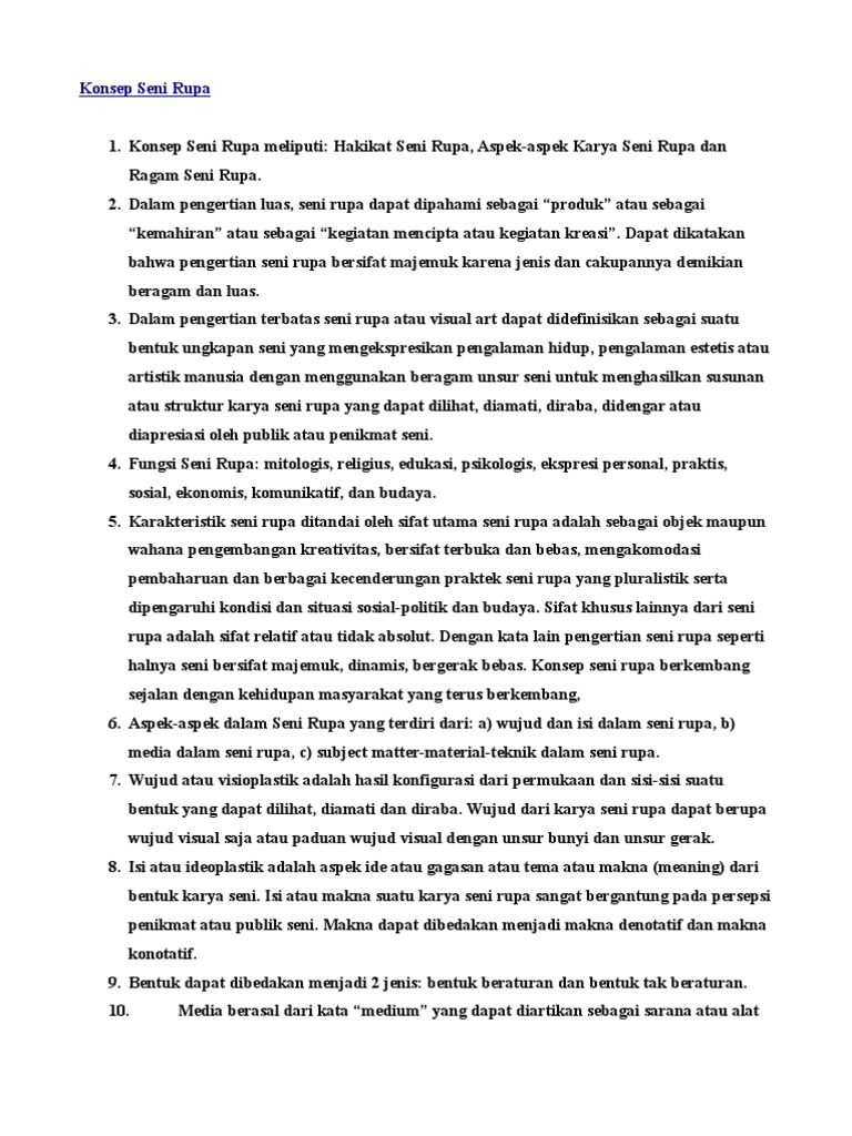 Konsep Seni Rupa | PDF