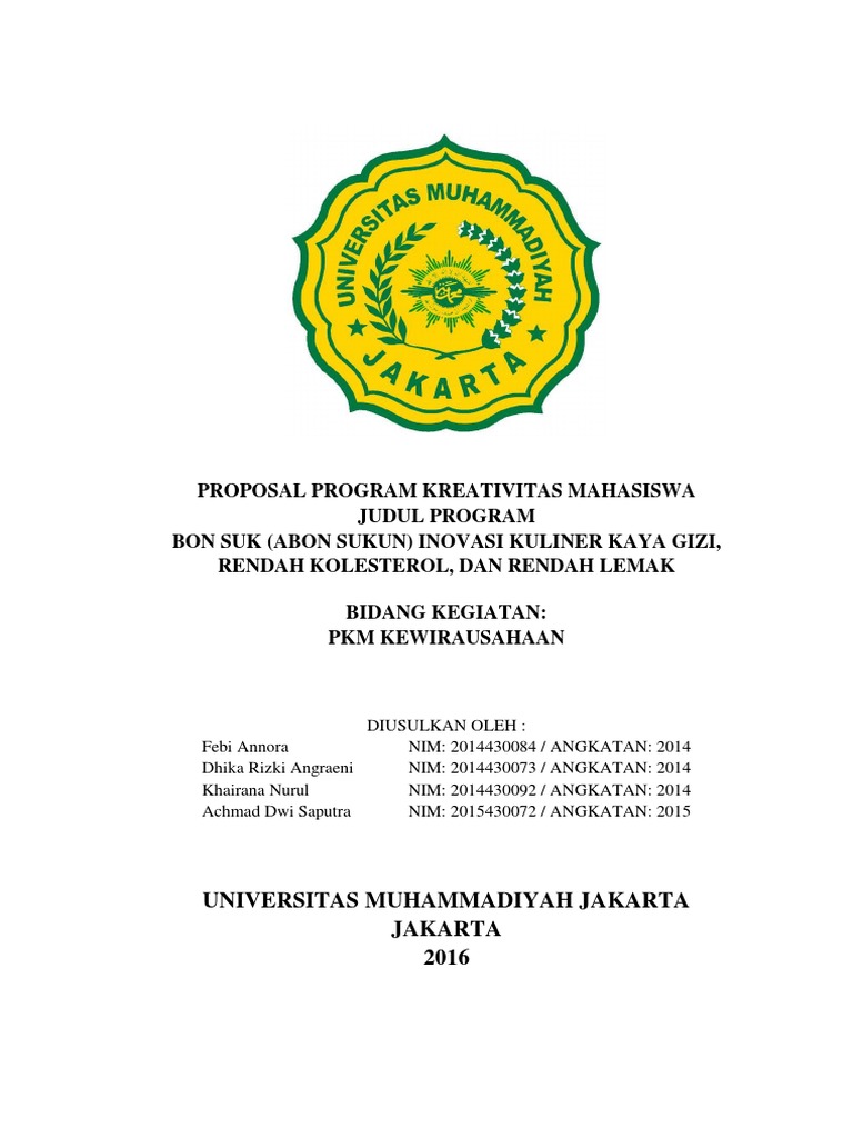 PKM K Bon Suk Abon Sukun Inovasi Kuliner Kaya Gizi Rendah Kolesterol Dan Rendah Lemak PDF | PDF