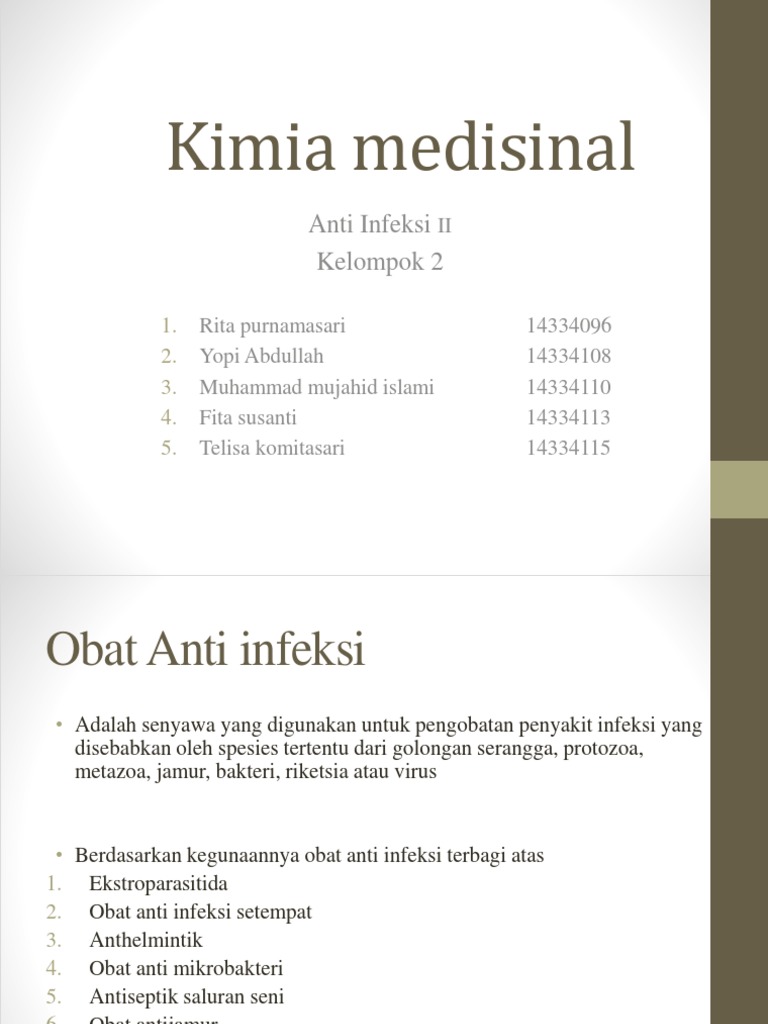 Obat Anti Infeksi dan Klasifikasinya | PDF | Pengembangan Diri