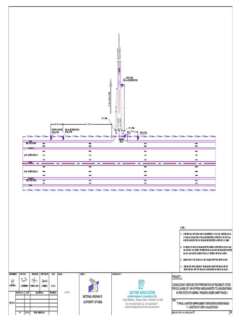 Proposed Road Signage and Drainage Plan for a Typical Junction ...