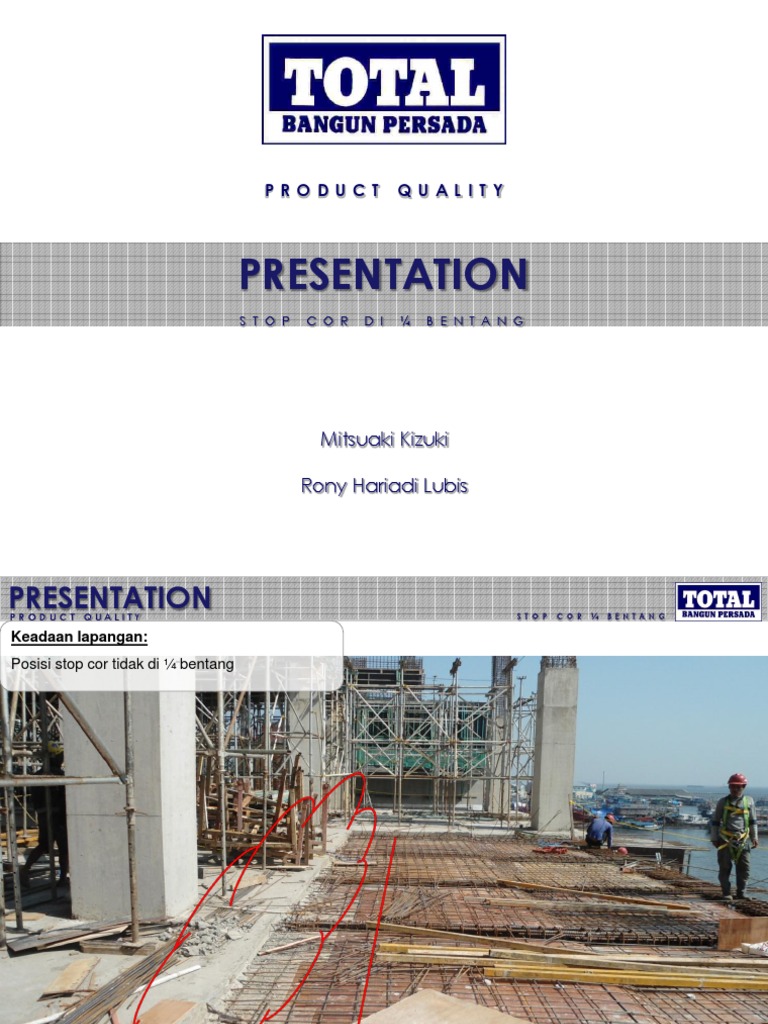 Stop Cor Seperempat Bentang | PDF