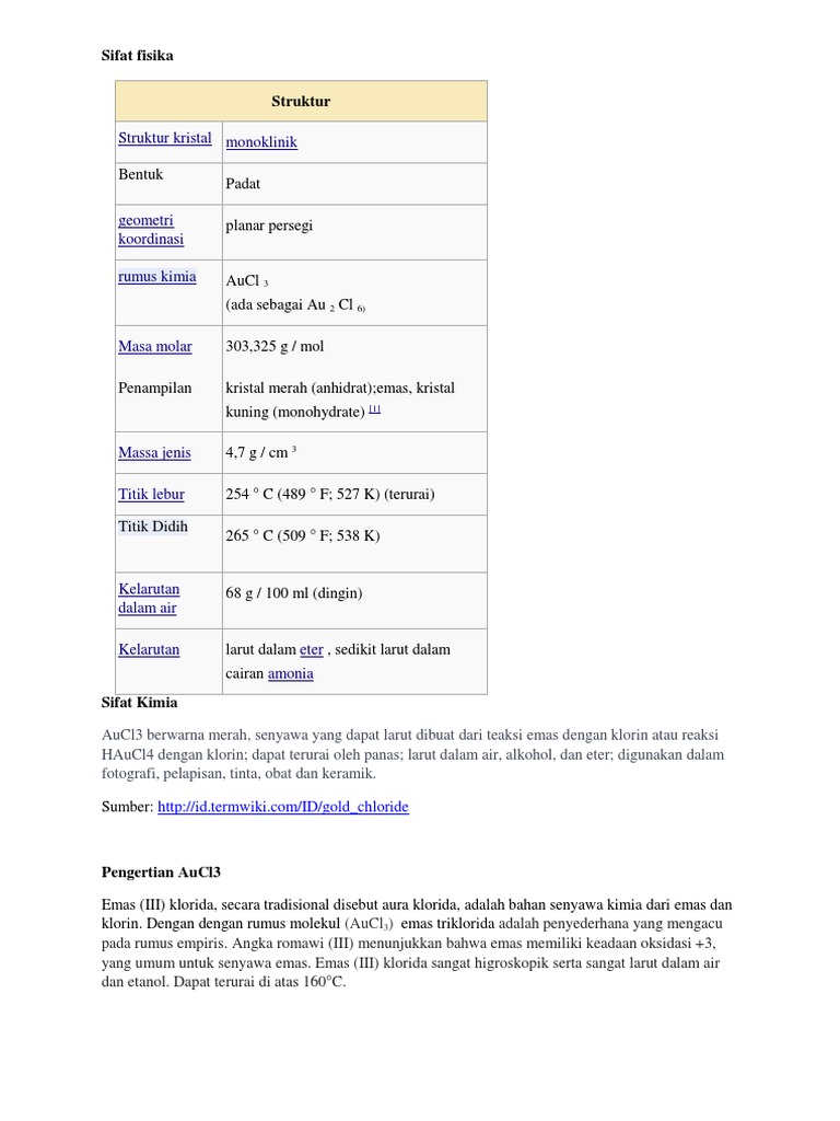 Emas (Iii) Klorida | PDF