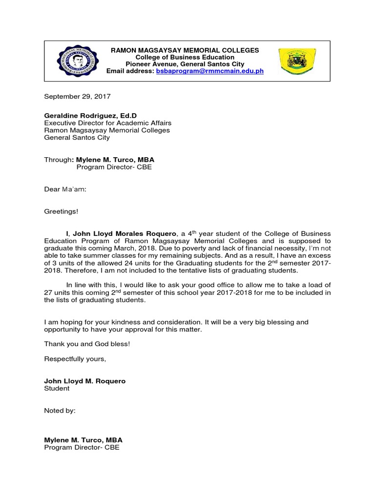 Request for Additional Units to Graduate | PDF | Career & Growth