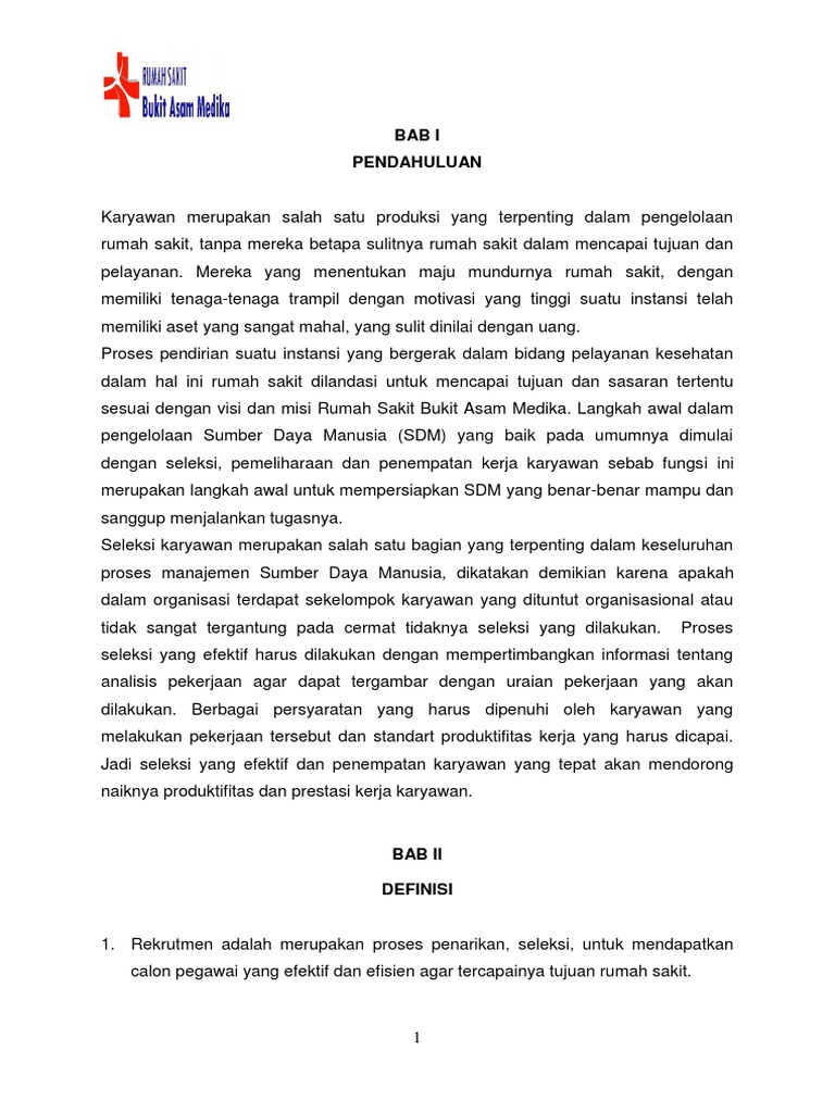 PANDUAN Rekrutmen Pegawai | PDF