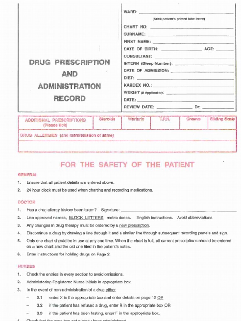 Drug Kardex | PDF