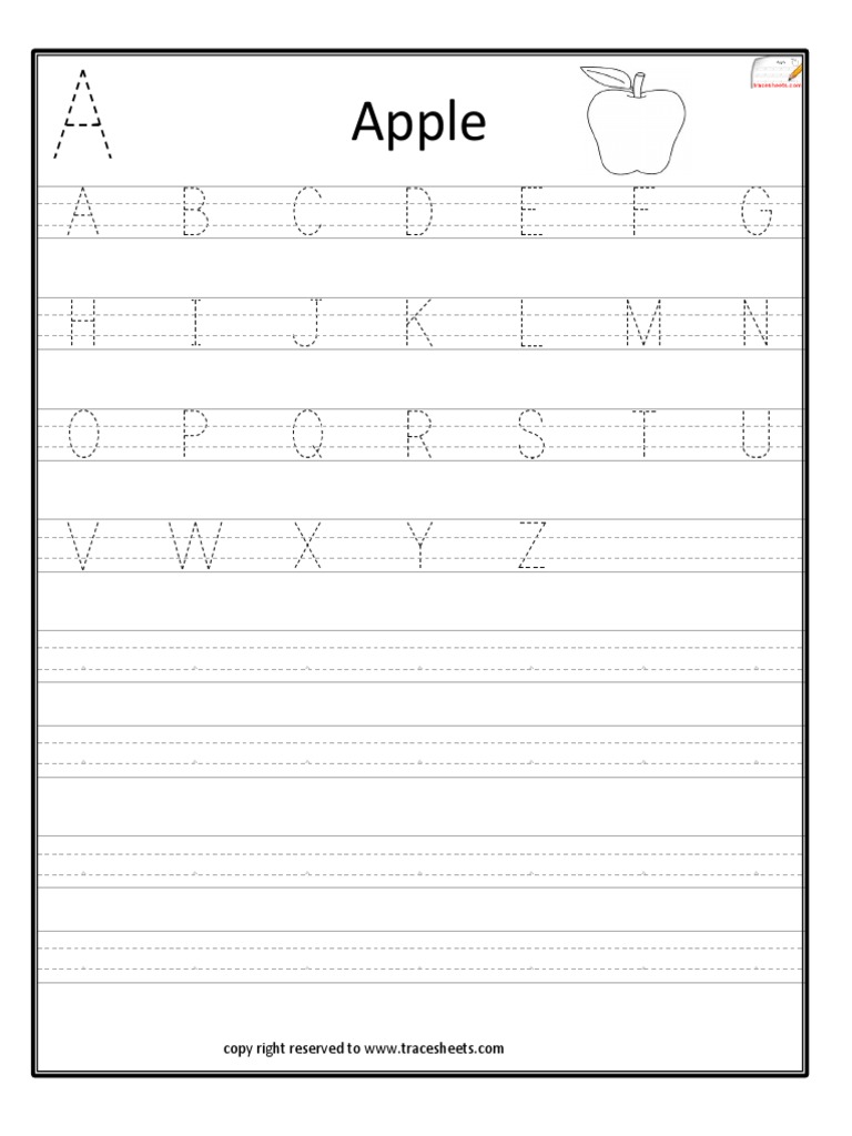 Alphabet Tracing Guide | PDF