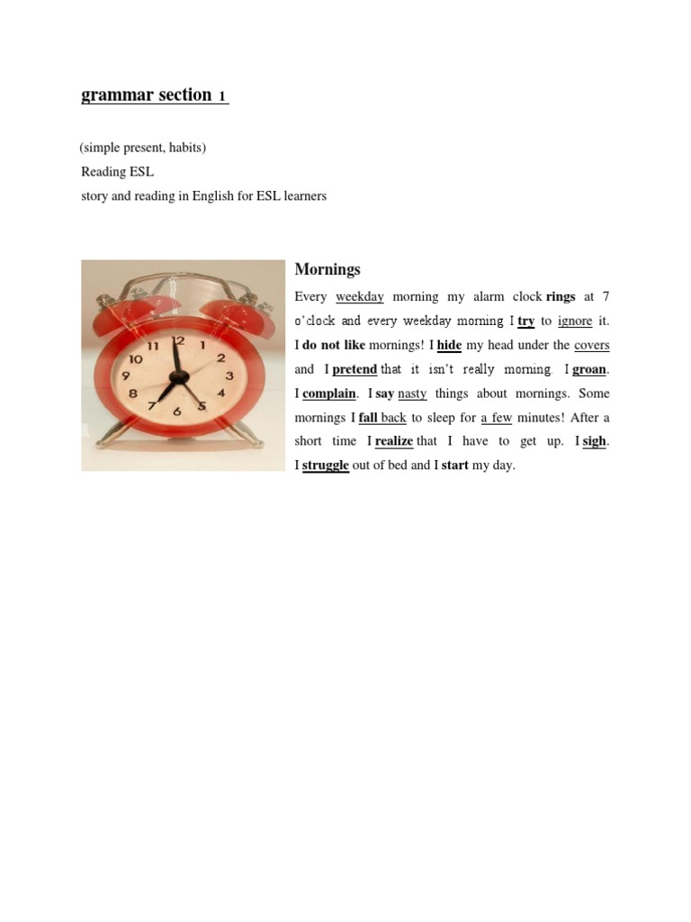 ESL Fix | PDF | Verb | Snow