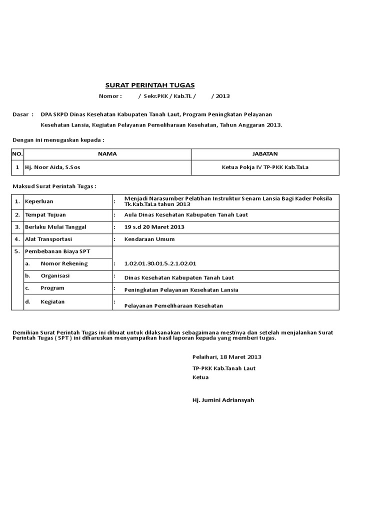 SPJ Perjalanan Dinas | PDF