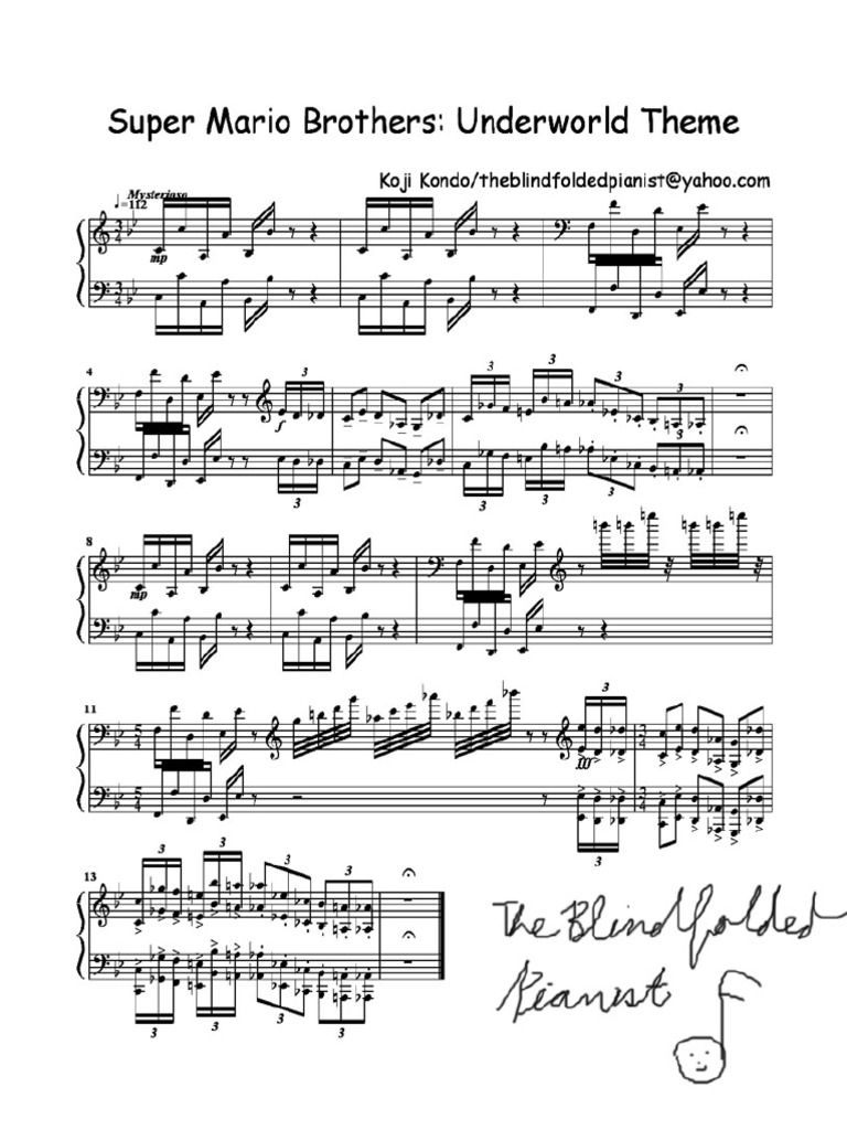 Super Mario Bros 1 - Underworld Theme | PDF